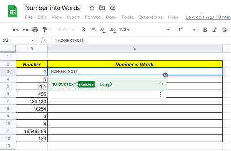 How To Convert Number To Words In Google Sheets Printable Timeline Templates