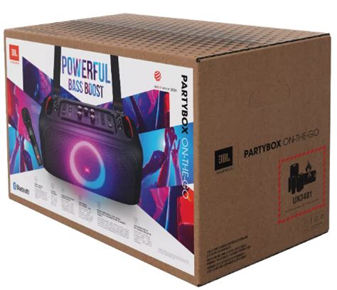 JBL PartyBox On The Go Portable Party Speaker With Built In Lights And Wireless Mic Notion