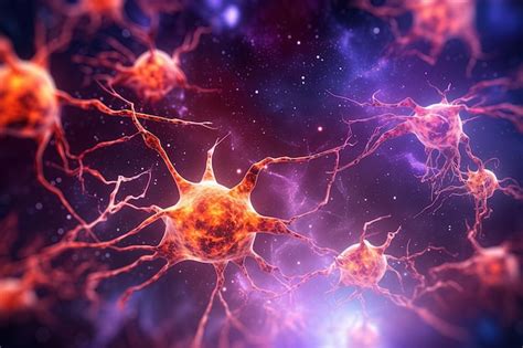 Science And Medicine Abstraction With Neurons Transmitting Synapse Signal Neural System With