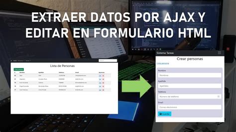 extraer datos por ajax y mostrar en un formulario html clase 28 youtube