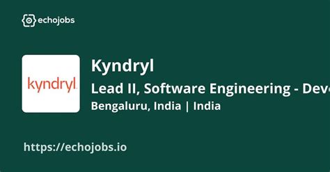 Kyndryl Is Hiring Lead Ii Software Engineering Development 3 Locations Bengaluru India