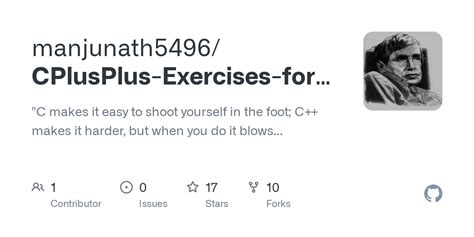 github manjunath5496 cplusplus exercises for beginners c makes it easy to shoot yourself in