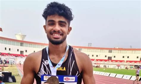 Indian Open U23 Athletics Keralas Arjun Pradeep Wins 400m Hurdles Gold With Meet Record