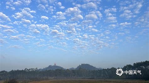 冷空气到来前 玉林透光高积云绘就晨曦画卷 广西首页 中国天气网
