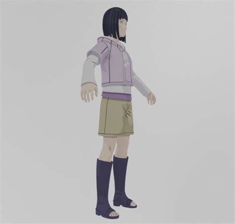 Artstation Hinata Uzumaki Lowpoly Rigged Resources