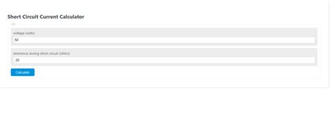 Short Circuit Current Calculator Calculator Academy