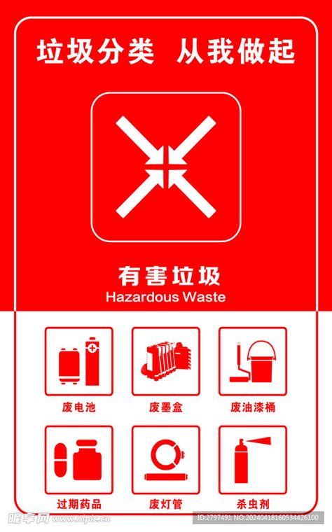 垃圾分类装置 有害垃圾设计图广告设计广告设计设计图库昵图网