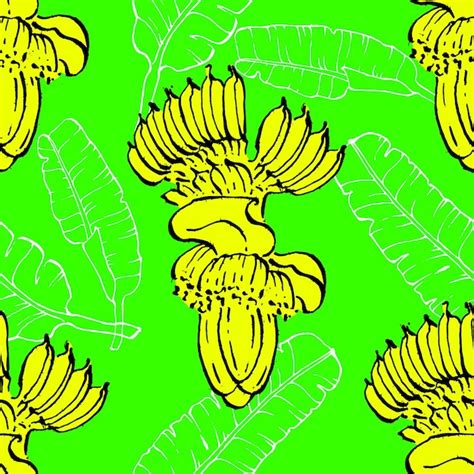 Premium Vector Seamless Pattern With Banana