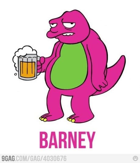 Barney Vs Barney Barney The Dinosaurs Simpsons Funny Simpsons Art