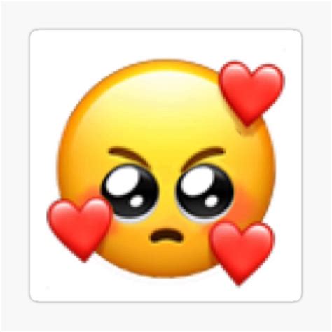 Aggressive Love Emoji Sticker For Sale By Fandomartist101 Redbubble