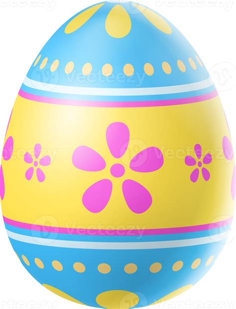 Happy Easter Day Colorful Egg Isolated 14576190 Png
