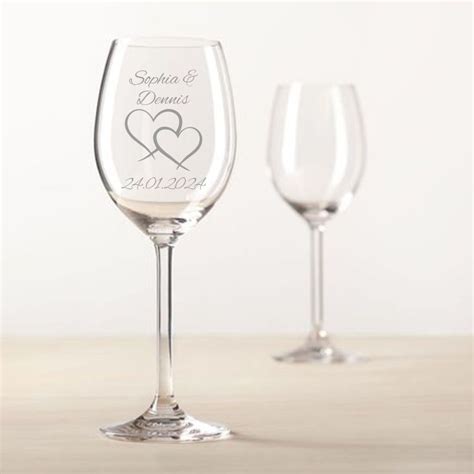 Weißwein Geschenkset Zwei Herzen Zur Hochzeit