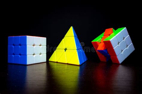 3x3 Rubik S Cube And Pyraminx Editorial Image Image Of Creativity
