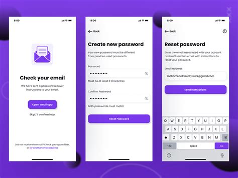 Regestration Cycle Forgot Password Reset Password Behance