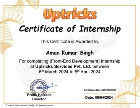 aman kumar singh on linkedin internship