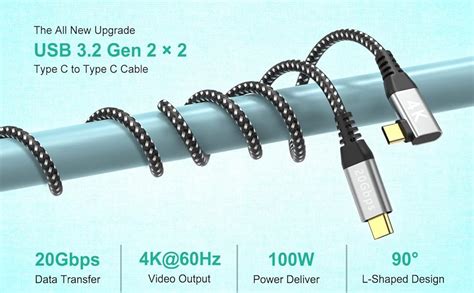 USB C To USB C Monitor Cable K Ft Gbps High Speed USB C Data Cable W USB C Video And