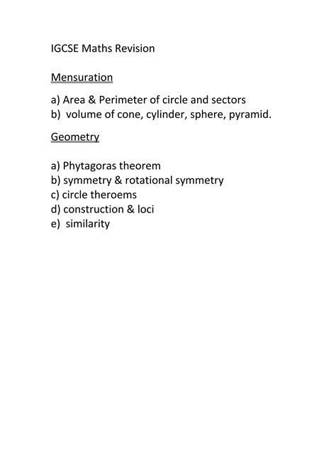 SOLUTION CIE IGCSE Maths Extended Revision Notes GEOMETRY AND MENSURATION Question