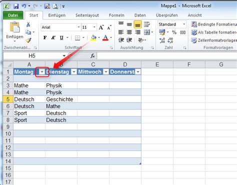 20 Besten Ideen Excel Tabelle Sortieren Beste Wohnkultur Bastelideen
