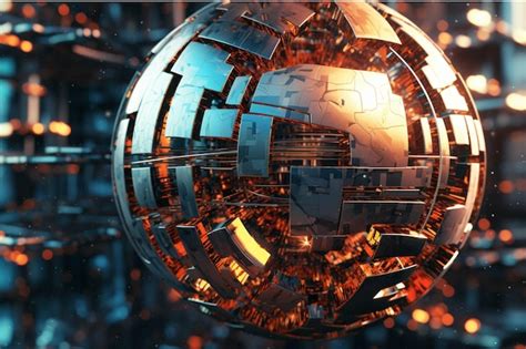 Premium Ai Image 3d Illustration Of Abstract Technology Concept Background With Globe 3d Rendering