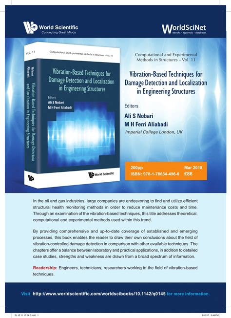 PDF Vibration Based Techniques For Damage Detection And Localization In Engineering Structures