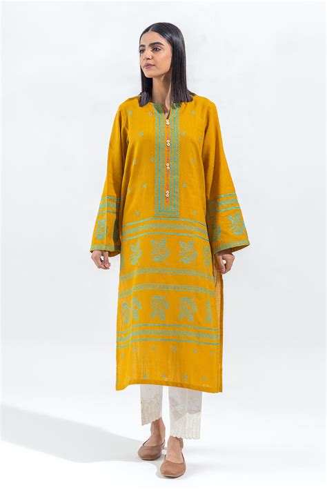 Embroidered Slub Khaddar Shirtpret Beechtree