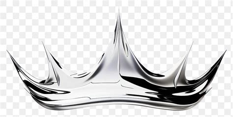 Png Y2k Chrome Crown Metallic Premium Png Rawpixel