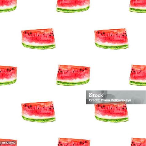 붉은 육즙 수박 슬라이스에서 수채화 원활한 패턴 스케치 드로잉 손으로 그린 음식 일러스트 0명에 대한 스톡 벡터 아트 및 기타 이미지 Istock