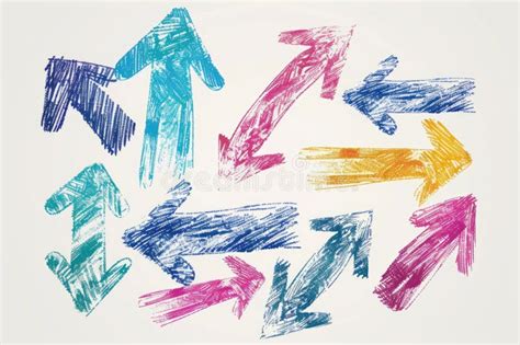 A Group Of Colorful Arrows Pointing In Various Directions Ideal For Illustrations About