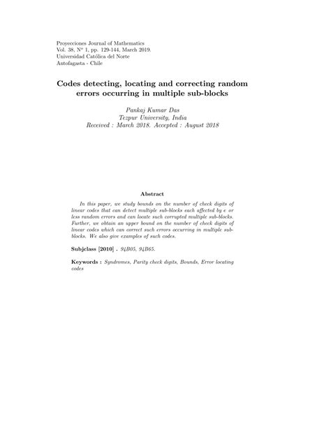 pdf codes detecting locating and correcting random errors occurring