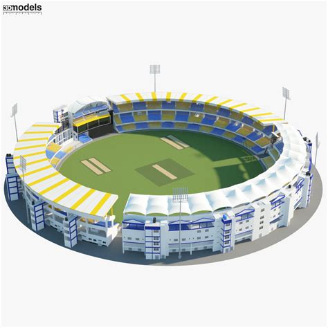 Holkar Stadium 3d Model Download Stadium On