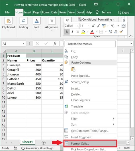How To Center Text Across Multiple Cells In Excel