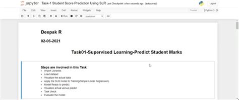 Deepak R On Linkedin Thesparksfoundation Gripjune21 Datascience