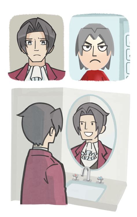 Miles Edgeworth And Mii Ace Attorney Drawn By Fizzi Ly Danbooru