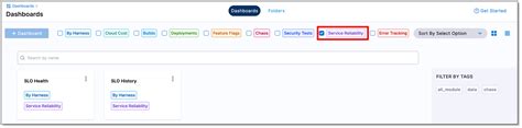 Service Reliability Dashboards Harness Developer Hub