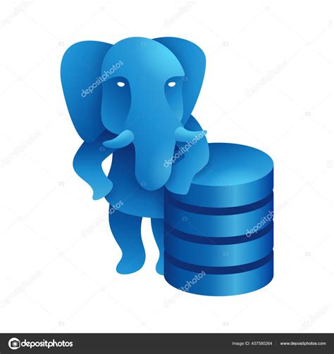 Elephant With Server Database Blocks Stock Illustration By ©dmitrynew83