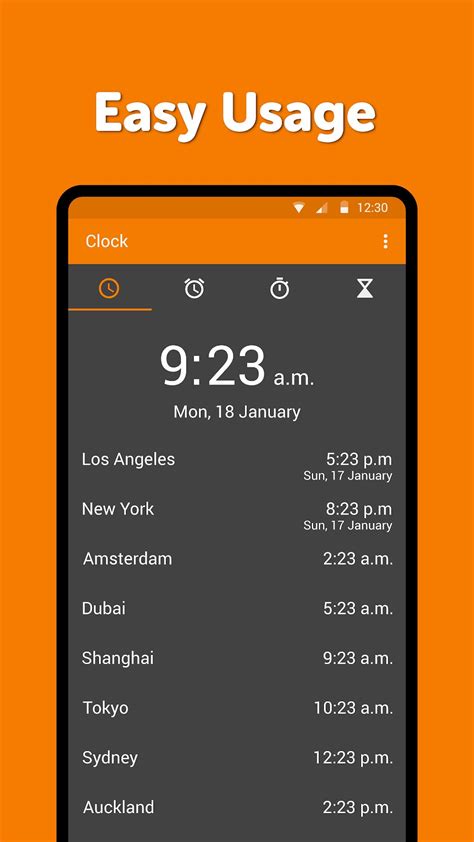 simple clock alarm stopwatch para android descargar
