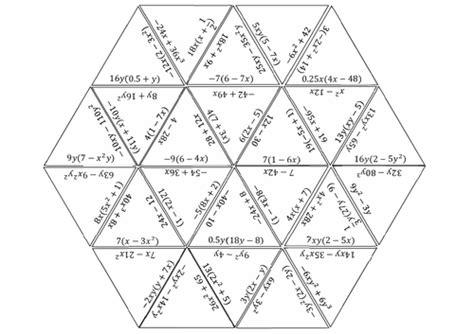 Expanding Factorising Single Brackets Tarsia Puzzle Teaching Resources