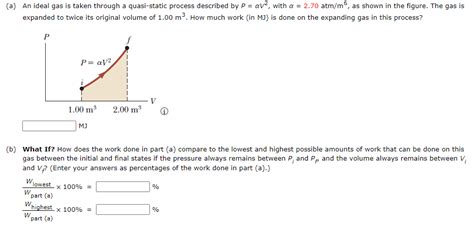 Solved A An Ideal Gas Is Taken Through A Quasi Static