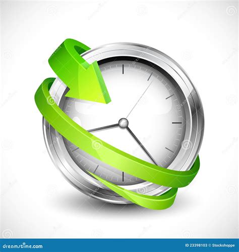 Arrow Around Clock Stock Vector Illustration Of Measure 23398103