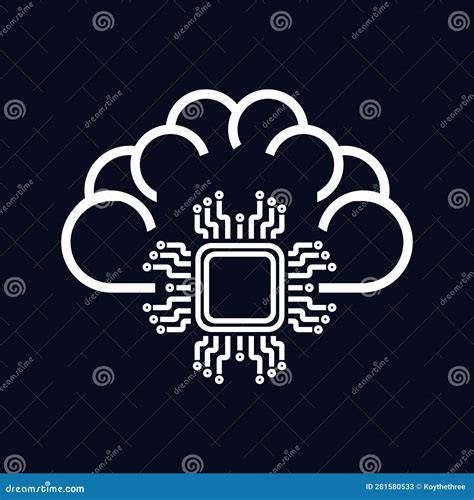 Ai Robot Circute Artificial Intelligence Line Icons Technology Symbols Concepts Cybernetic