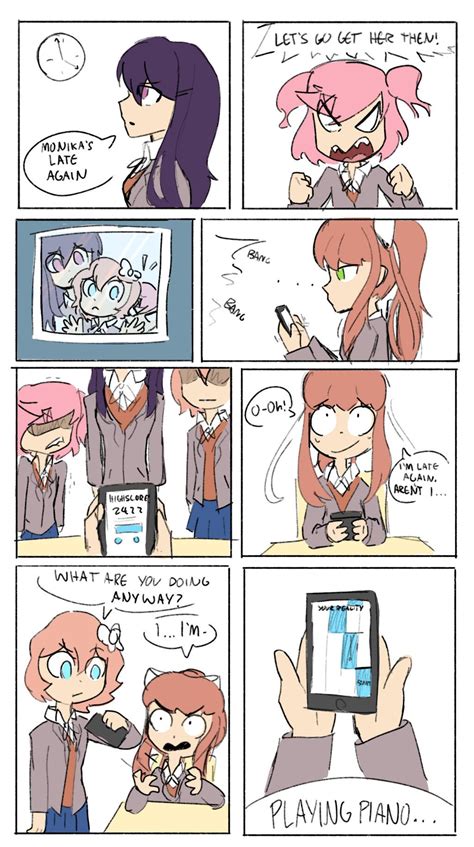 Ddlc Comic Piano Literatura Humor Gracioso Memes