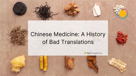Chinese Medicine A History Of Bad Translations
