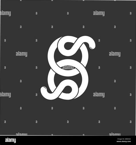 Linked Circle Loop Overlapping Line Logo Vector Stock Vector Image And Art Alamy