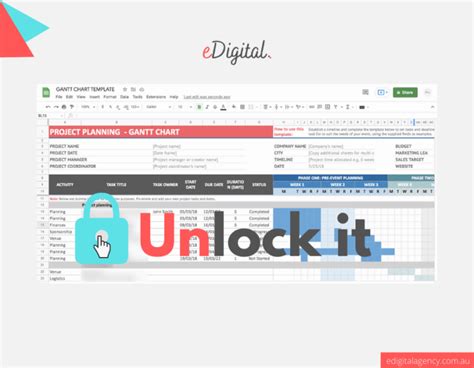 THE BEST GANTT CHART TEMPLATE IN GOOGLE SHEETS EDigital Agency