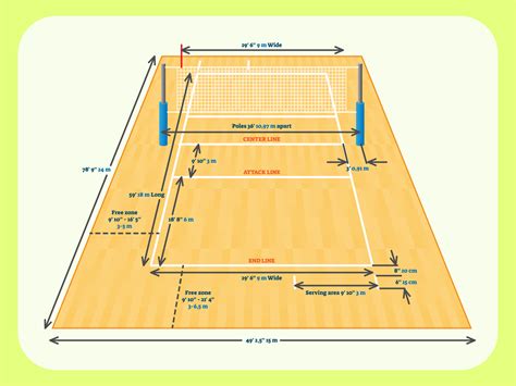 Structure Of Volleyball Court Diagram