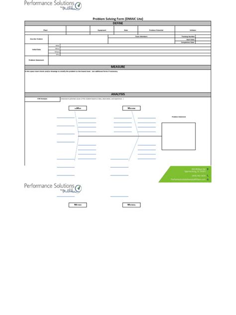 dmaic problem solving templates pdf cognitive science