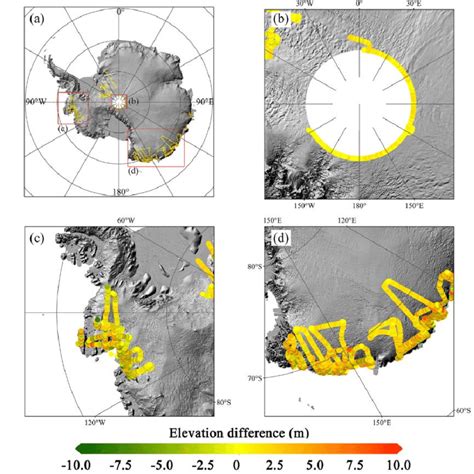 A Map Of The Difference Between The Icesat 2 Dem And Oib Airborne