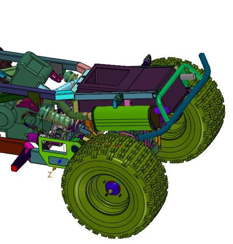 全地形四轮越野摩托车step 模型图纸下载 懒石网