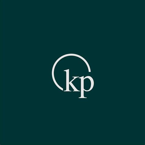 Kp Initial Monogram Logo With Circle Style Design 25509686 Vector Art At Vecteezy