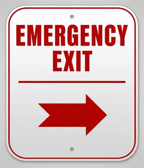 Printable Emergency Exit Sign Printablelib Printable Emergency Exit Sign Printablelib
